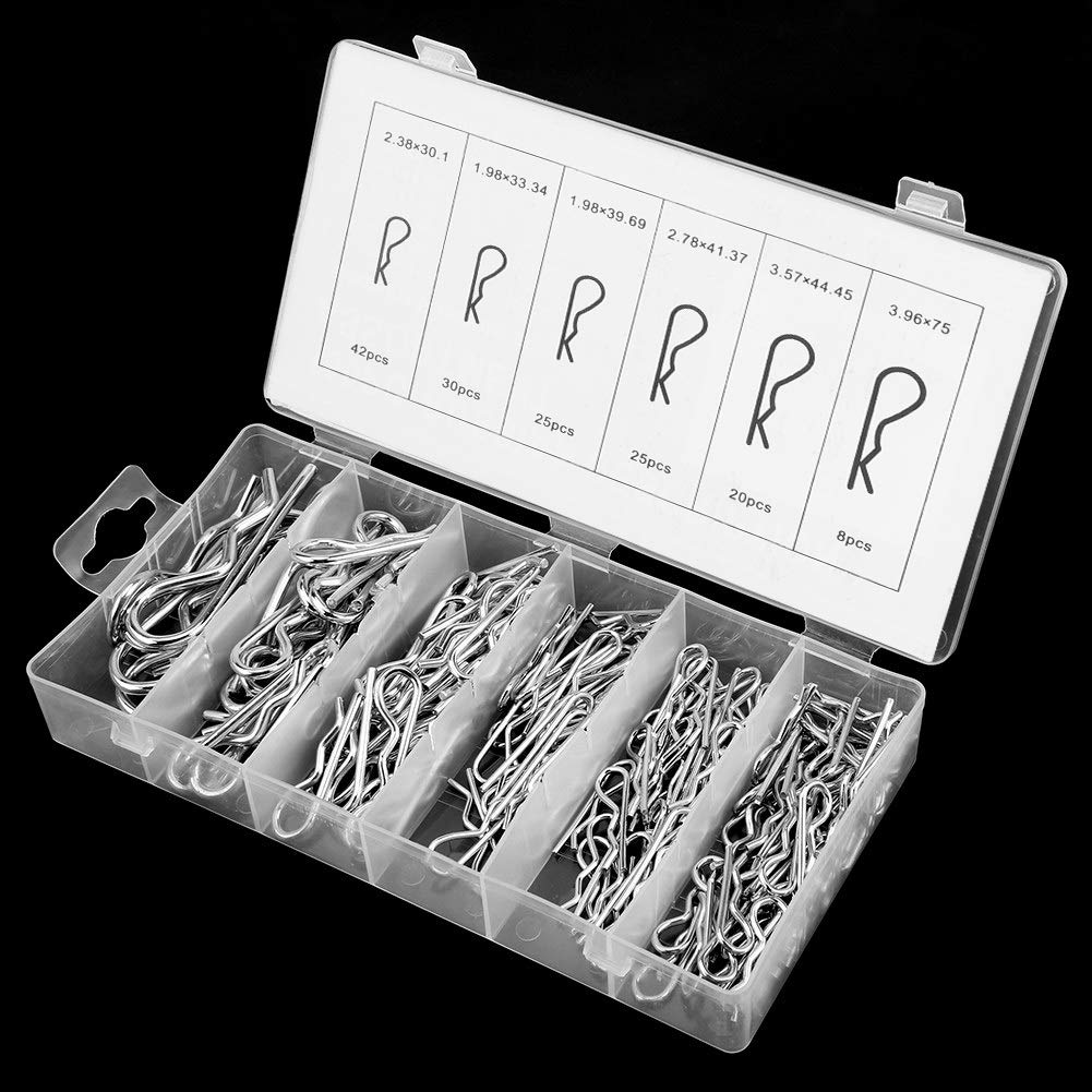Cotter Pin-150pcs R Cotter Pin Tractor Pin Clip Assortment Fastener Set ...