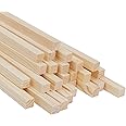 Amazon.com: Lugailly Square Wooden Dowel Rods Wood Dowels for Crafting ...