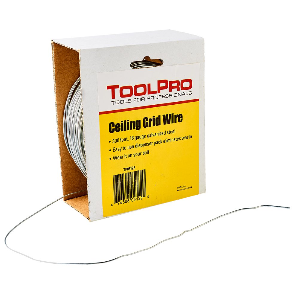 ToolPro 18 Gauge Ceiling Grid Wire - 300 Foot Roll with Carton ...