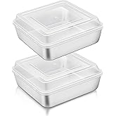 Amazon.com: E-far 6 x 6-Inch Square Baking Pan with Lid, Small ...