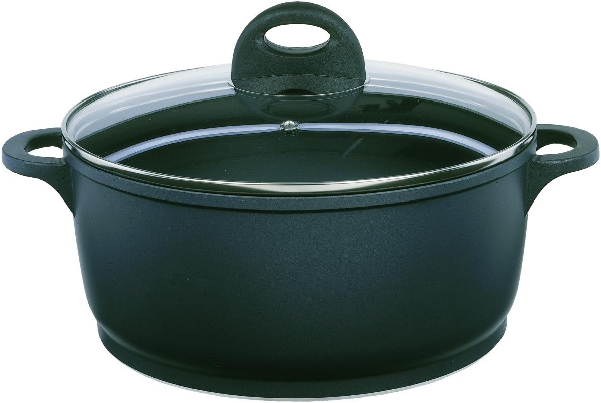 GSW 436243 Gourmet Induktion Kochtopf mit Glasdeckel, 24 cm / 4.1 Liter ...