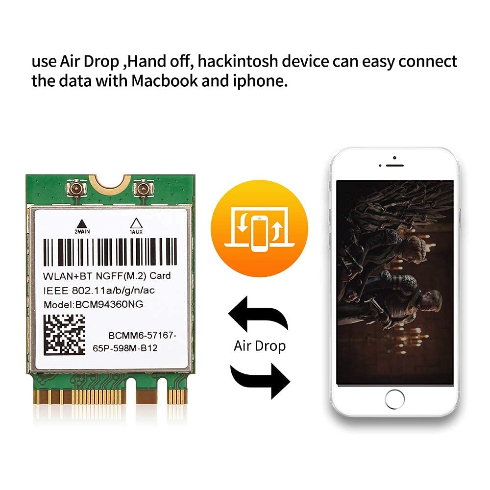 Mua BCM94360NG NGFF M.2 2230 WiFi Card 802.11ac 1200Mbps Adapter for ...