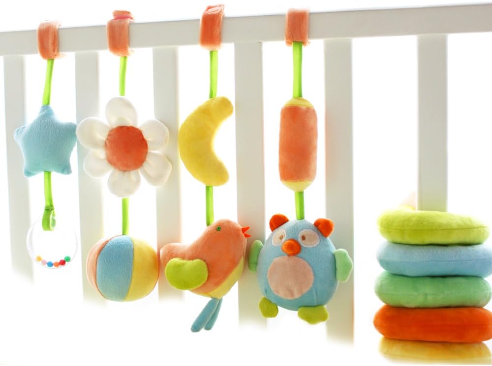 SHILOH Kid Activity Spiral Wrap Around Crib Bed Bassinet Stroller Rail ...