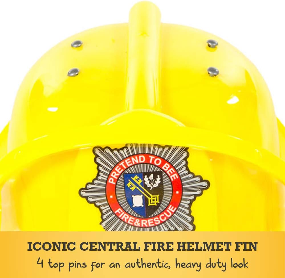 Firefighter Helmet w/ Visor, Kids Fireman Costume Accessory, 3+ Years ...