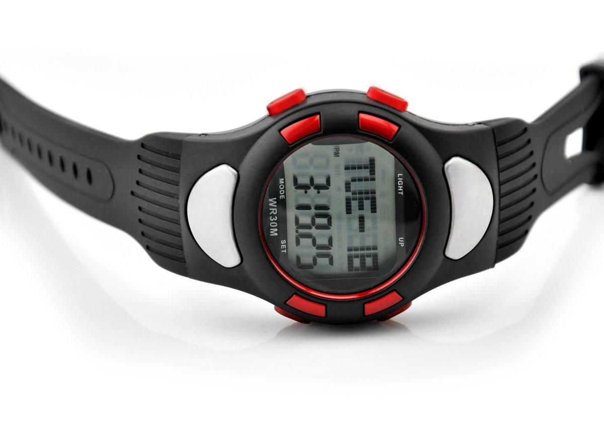 P1005M Pulsmesser LCD digit. Herzfrequenzmesser Kalorienzähler,,schwarz ...