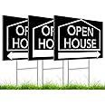 Amazon.com : Pack of 3 Open House Signs 12x16 Inch for Real Estate ...