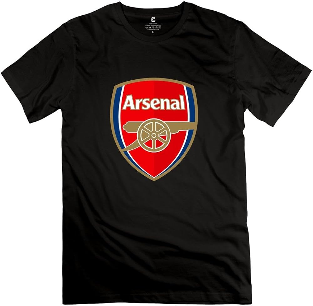Men Arsenal Logo Customized Regular Black T-Shirt By Mjensen: Amazon.ca ...