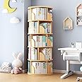Amazon.com: LSZMXI Rotating Bookshelf Tower, 4/5 Tier Circular Bookcase ...