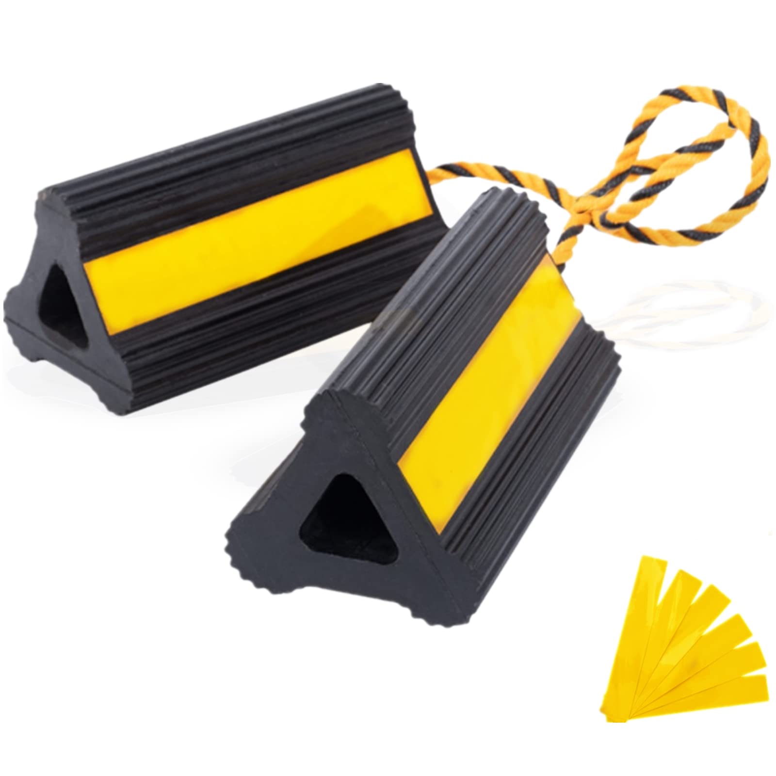 Tiousmoky Wheel Chocks Rubber Heavy Duty Trailer Wheel Chocks with ...