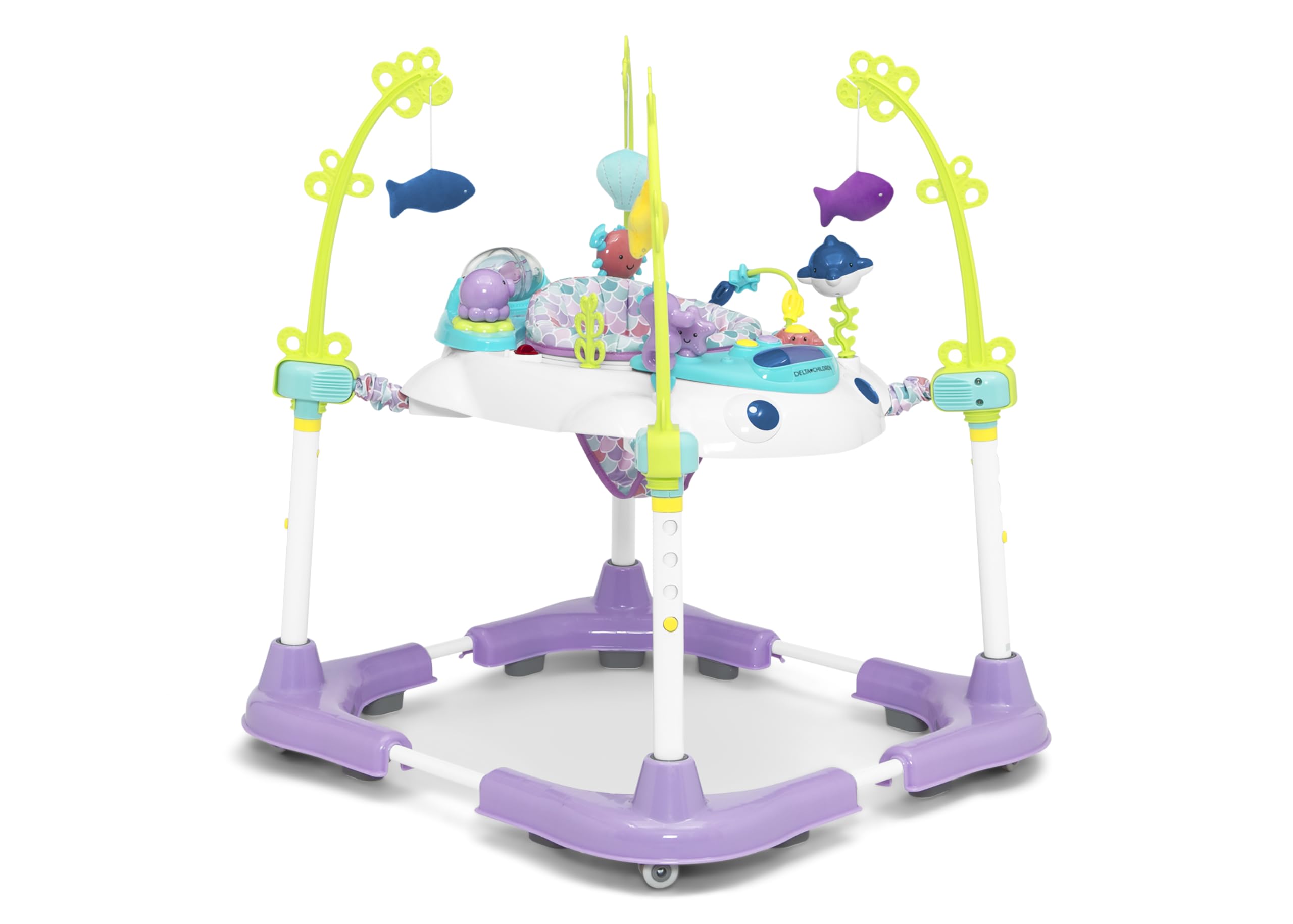 Delta Children Deluxe Bounceroo Learn2Walk Balancer Baby Walker, Purple ...
