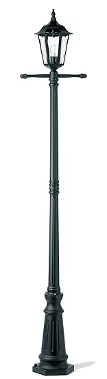 Black Single 6 sided traditional 2m lamp post: Amazon.co.uk: Lighting