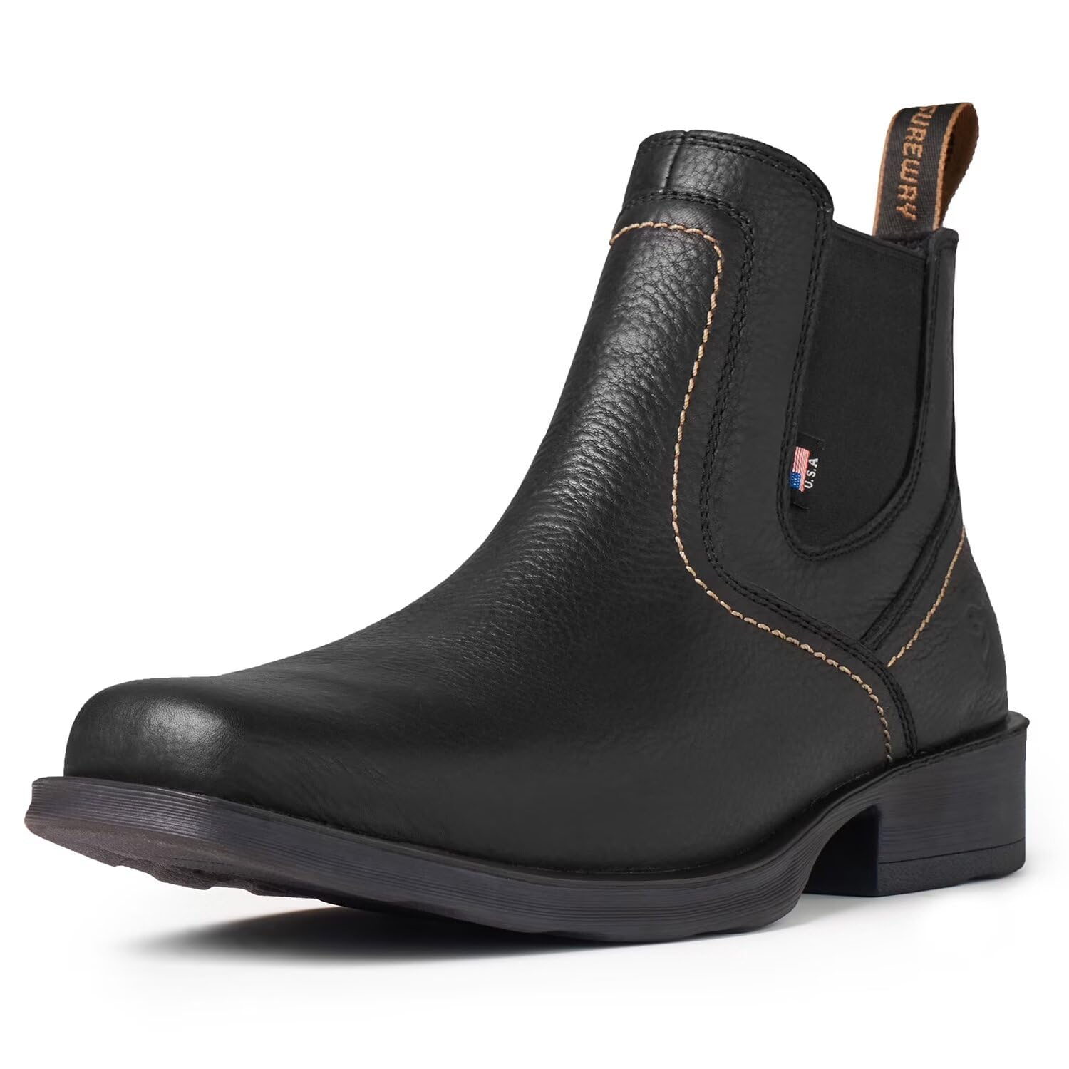 SUREWAY Mens Western Chelsea Cowboy Boots for Men,Square Toe Casual ...