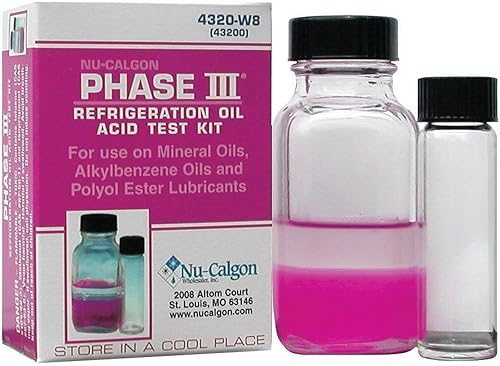 Nu-Calgon 4320-W8 - Acid Test Kit Phase III Refrigeration Oil Acid Test ...