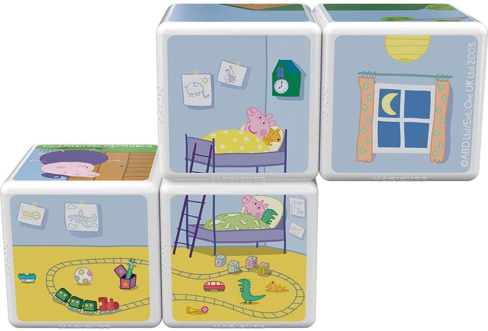 Geomag Magicube Peppa Pig Peppa’s House and Garden – 4 Cubes – Building ...