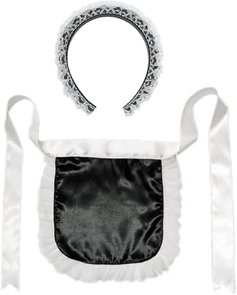 Amazon.com: French Maid Headband & Apron Costume Set - Halloween ...