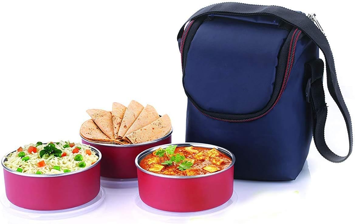 Buy RVH Stainless Steel Lunch Box Tiffin Box for Office Student Women ...