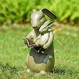 Reading Rabbit Garden Statue