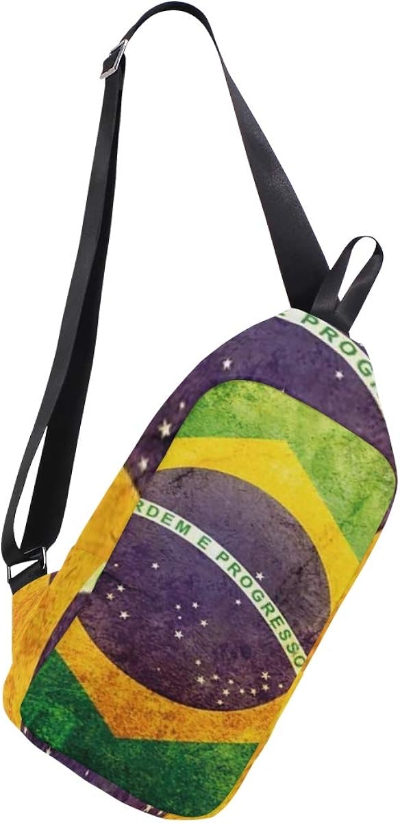 Sling Bag Brazil Flag Womens Chest Shoulder Backpacks Crossbody Outdoor ...