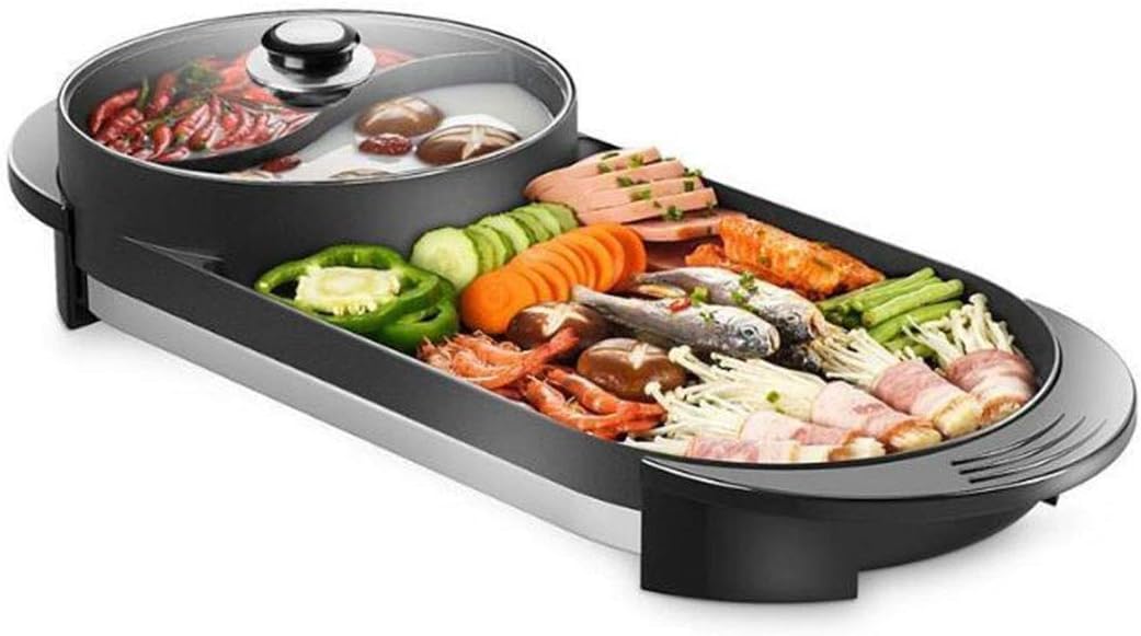 Review Electric Grill — Smokeless BBQ Rotisserie Cast Iron Portable ...