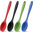 Amazon.com: HSDJLXZ 4 Pcs Large Mixing Spoon Silicone Cooking Spoons ...