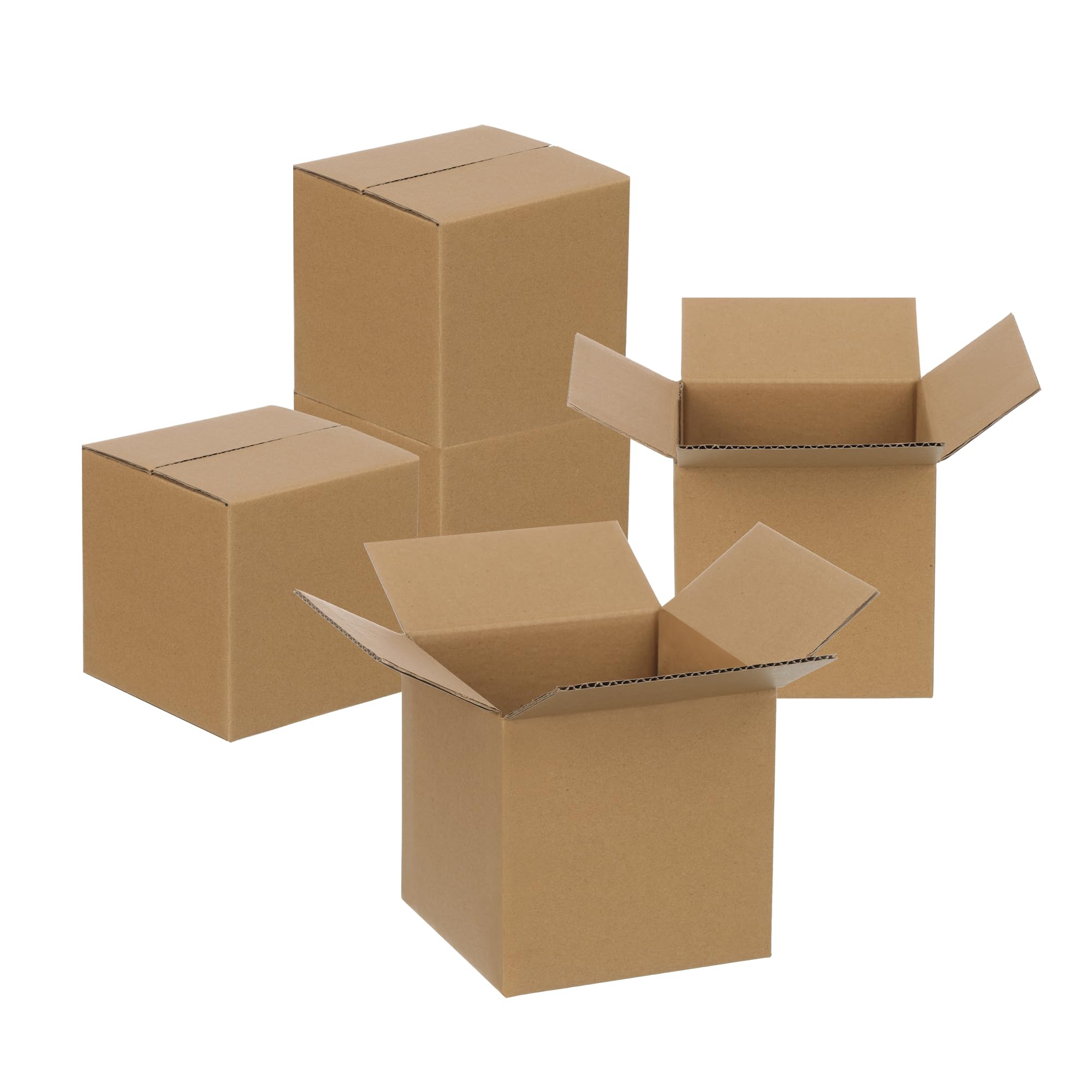 FARRAY 100 Pack Shipping Boxes 5x5x5 inches, Study Corrugated Small ...