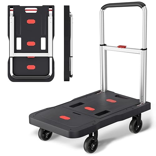 Platform Hand Truck Portable Trolly - Fully Folded Compact Push Cart ...
