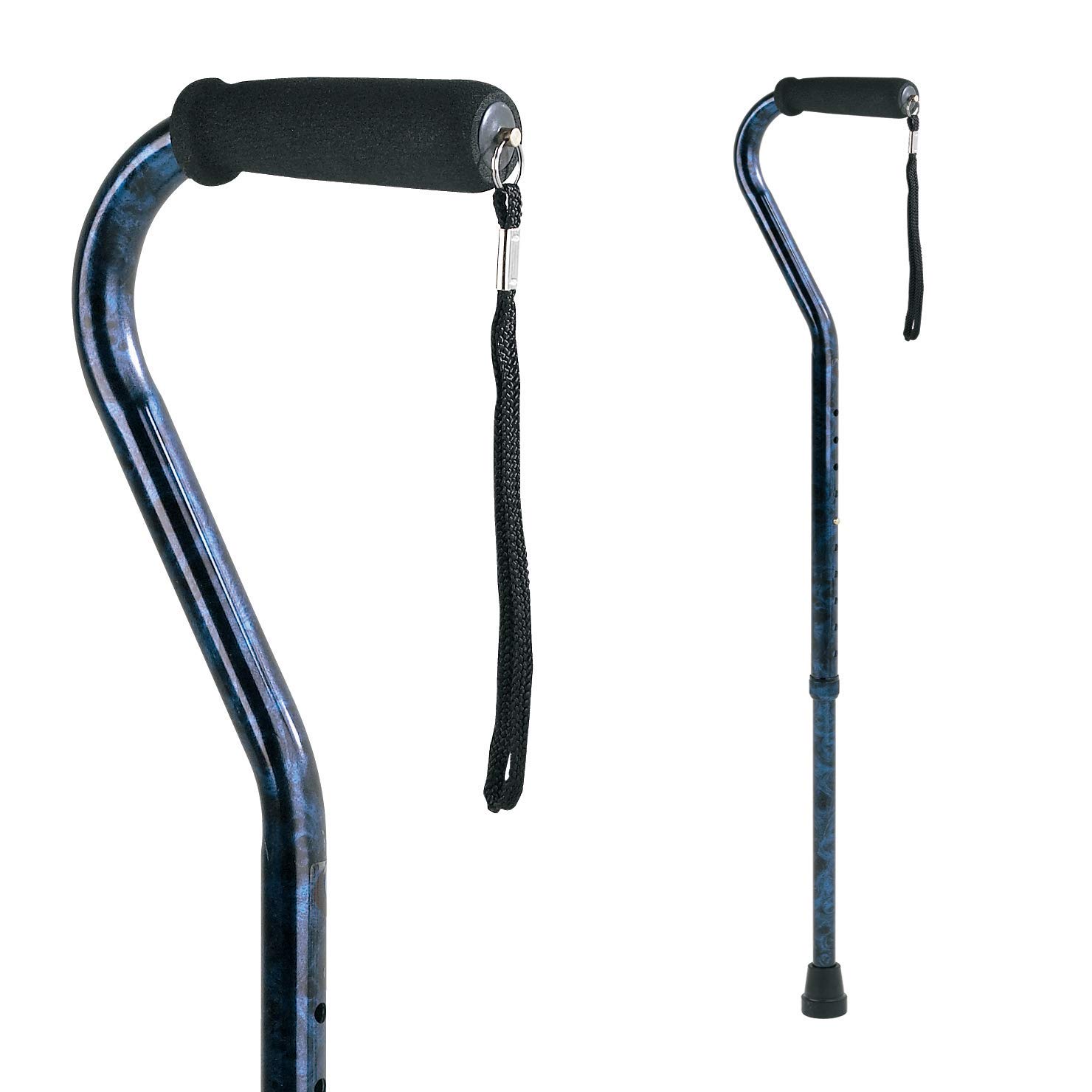 Carex Health Brands Offset Designer Walking Cane Height Adjustable Cane ...