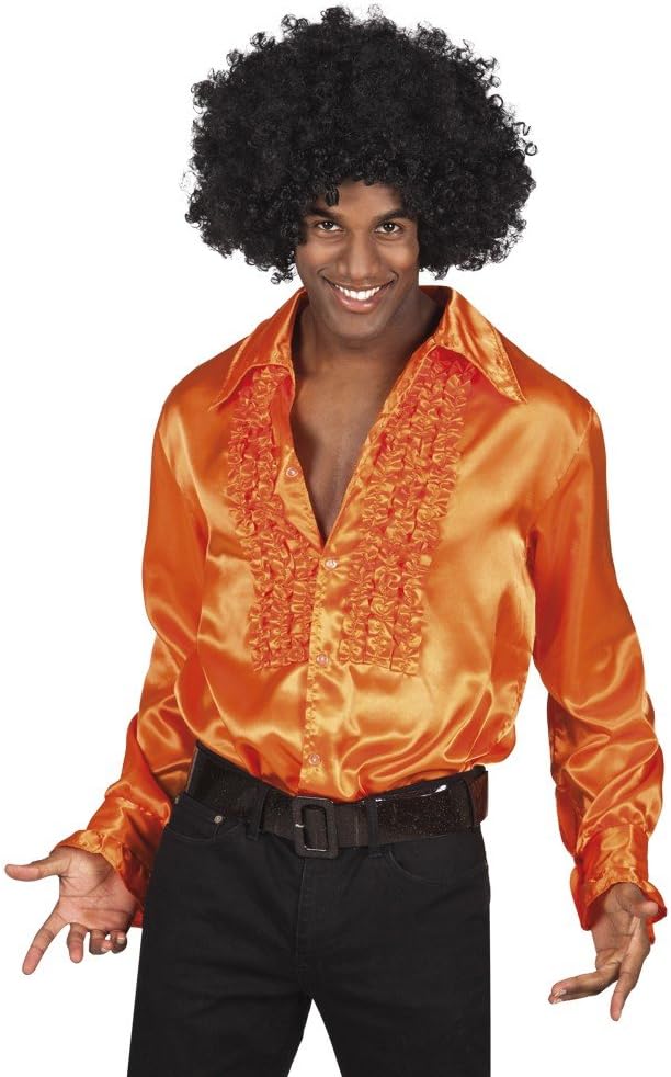 Shoperama 70s Ruffle Shirt for Men, 70s Disco Strike Move Bad Taste ...
