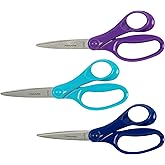 Amazon.com: Fiskars 7" SoftGrip Student Glitter Scissors for Kids 12 ...