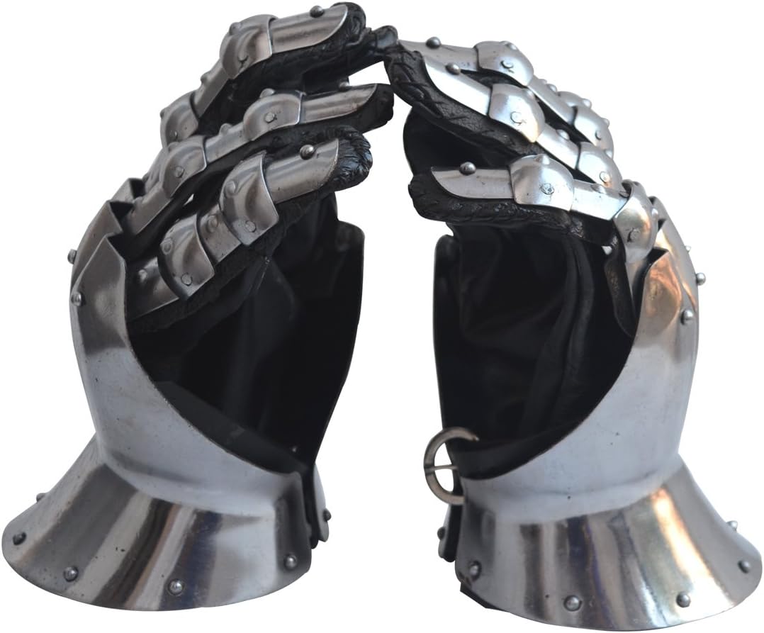 Amazon.com: Medieval Knight Gauntlets Gothic Gauntlet Gloves Heavy 16 ...