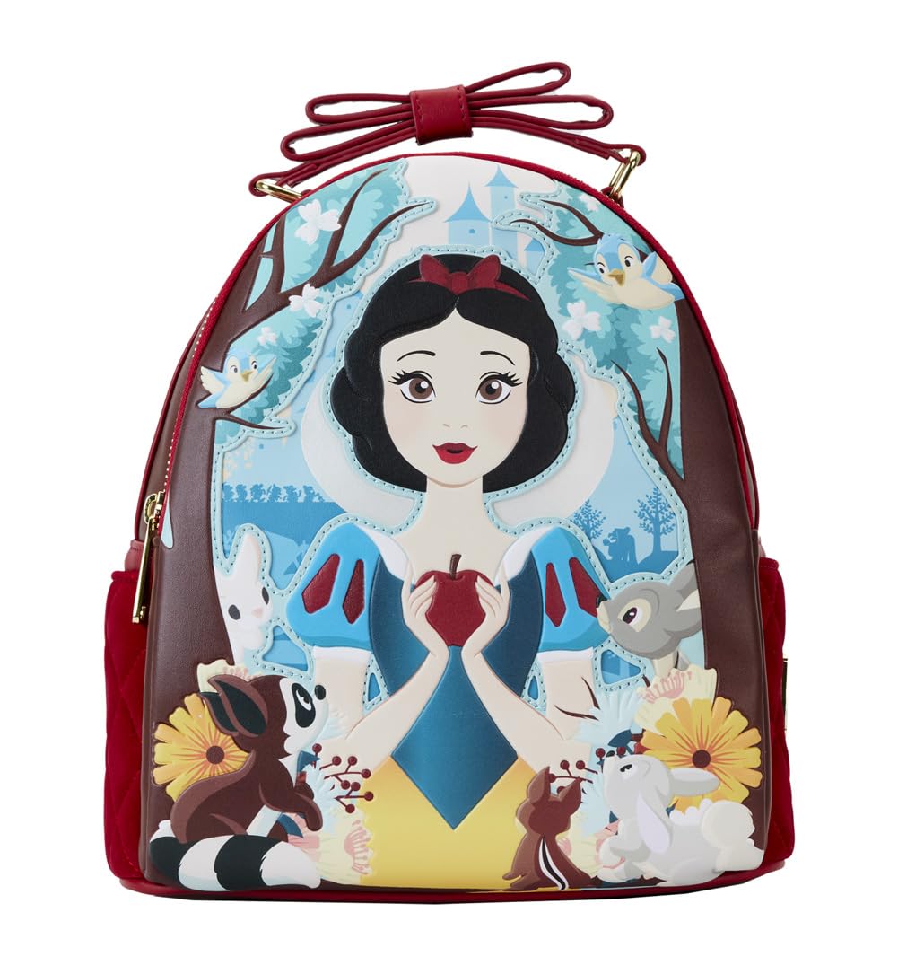 Loungefly Disney Snow White Classic Apple Quilted Velvet Mini Backpack ...