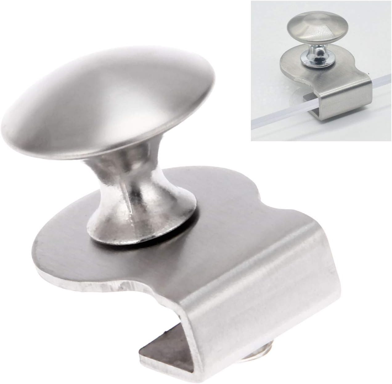 1 poignée de porte en verre / pince/clips pour portes en verre de 5 à 8 ...