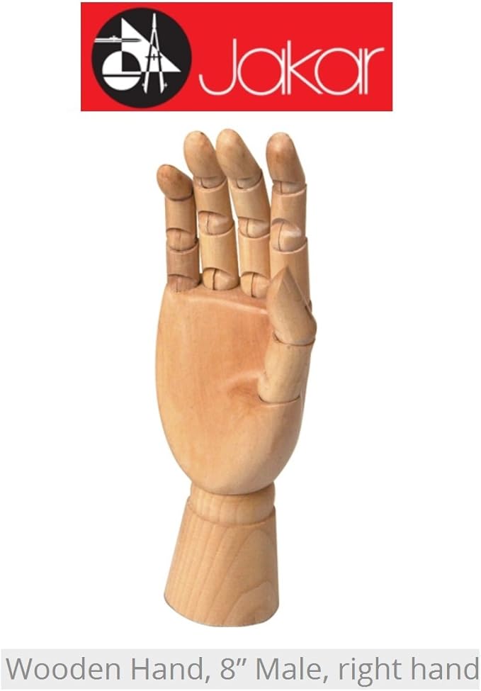 Jakar Wooden Manikin Hand 8" 20cm Life Size Artists Shop Adjustable ...