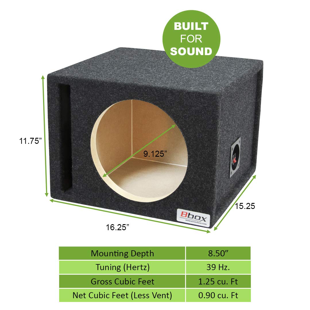 Ported Sub Box Atrend E10SV B Box Series 10-Inch Single Vented ...