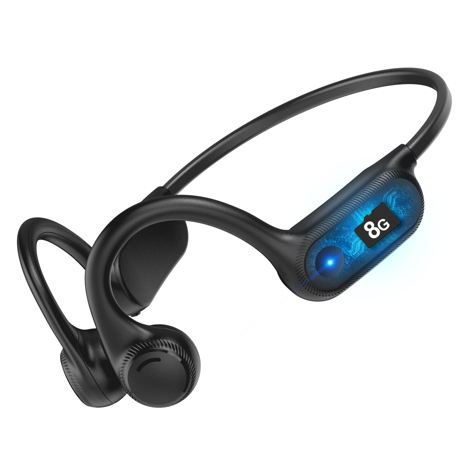 Pinetree Bone Conduction Headphones Open Ear Headphones with Built-in Mic,Open-Ear Headset ...
