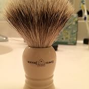 Amazon.com: Edwin Jagger Imitation Ivory Shaving Brush with Drip Stand ...