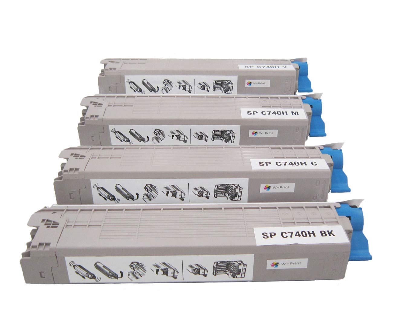 Amazon | W-Print リコー用 SP C740H 4色セット 大容量 再生トナーカートリッジ SPC740/SPC750/SPC750M/SPC751/SPC751M対応 ...