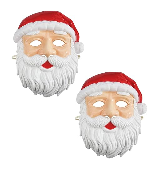 Buy Ascension 2pcs Santa Claus Face Mask Party Santa Mask for Kids ...