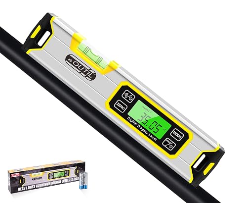 Digital Level and Protractor, 12 Inch IP54 Protected Electronic Bubble ...