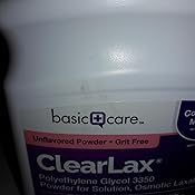 Amazon.com: Amazon Basic Care ClearLax, Polyethylene Glycol 3350 Powder ...