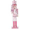 Amazon.com: PASOLABE Pink Nutcracker Soldier - 14 Inch Wooden ...