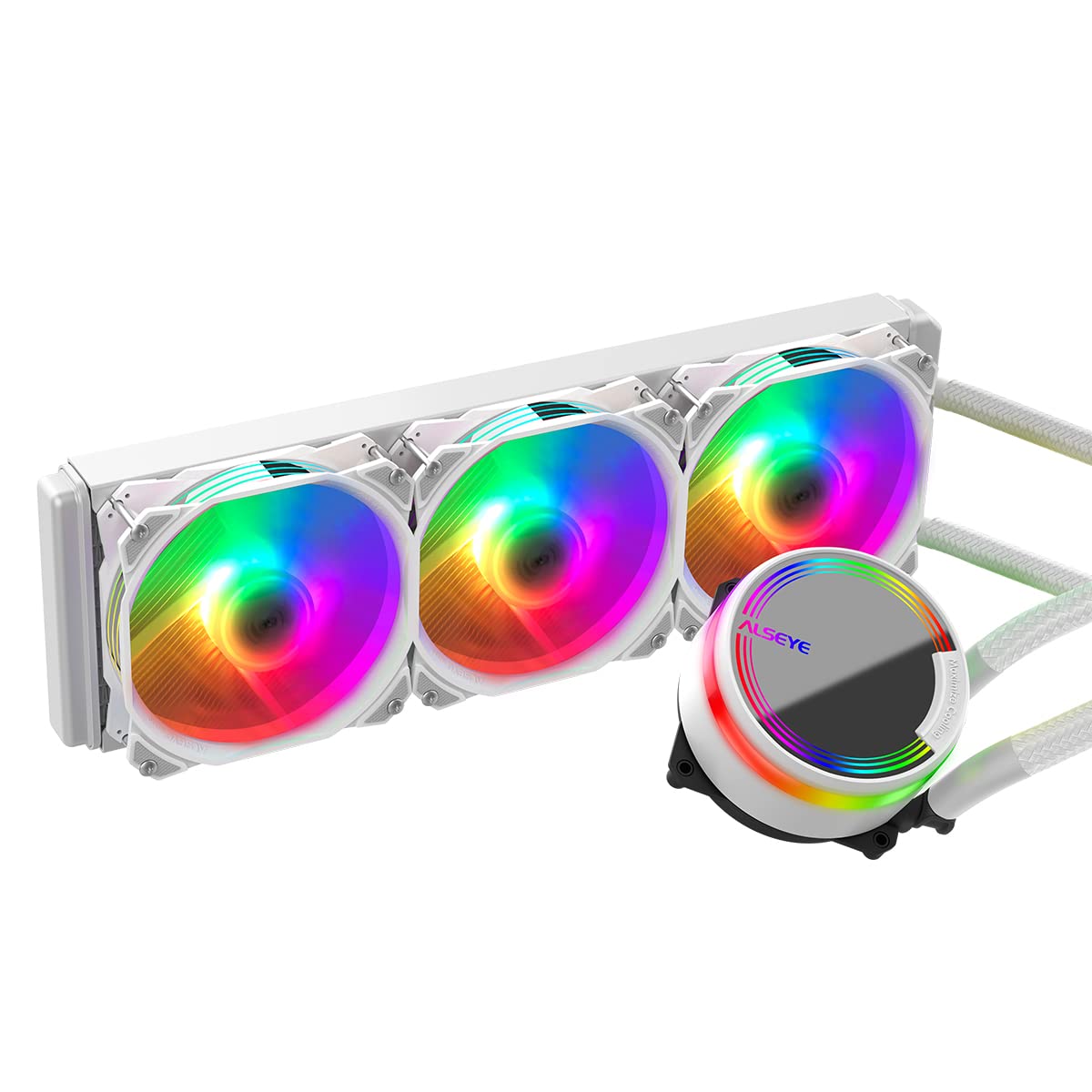 Mua ALSEYE 簡易水冷CPUクーラー M360、3つの120mmMaxシリーズPWMファン、搭載360mmラジエーターARGB AIO ...