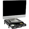 Amazon.com: Mind Reader Monitor Stand, Laptop Riser, Desktop Organizer ...