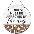 Amazon.com: Funny Dog Welcome Sign Front Door Decor, Welcome Hanging ...