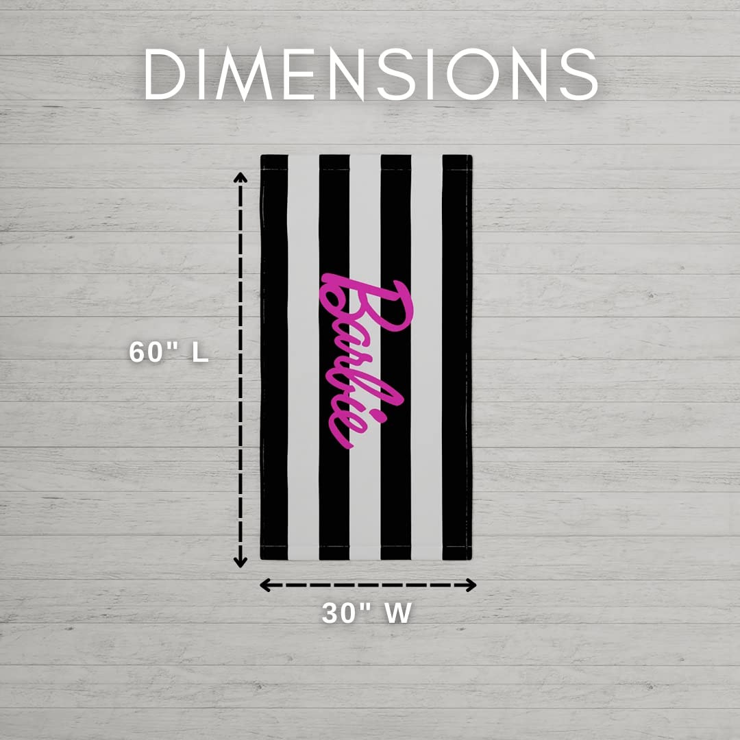 Mua Franco Barbie Barbiecore Black & White Striped Soft Cotton Bath ...