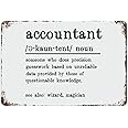Amazon.com: Funny Accountant Metal Sign Accountant Definition Metal Tin ...