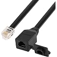Amazon.com: GINTOOYUN 6P6C Extension Cable with Cap RJ12 Crystal Head ...