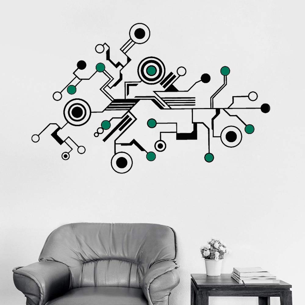 Buy Gadgets Wrap Tech Abstract Circuit Wall Sticker Decals Unique ...