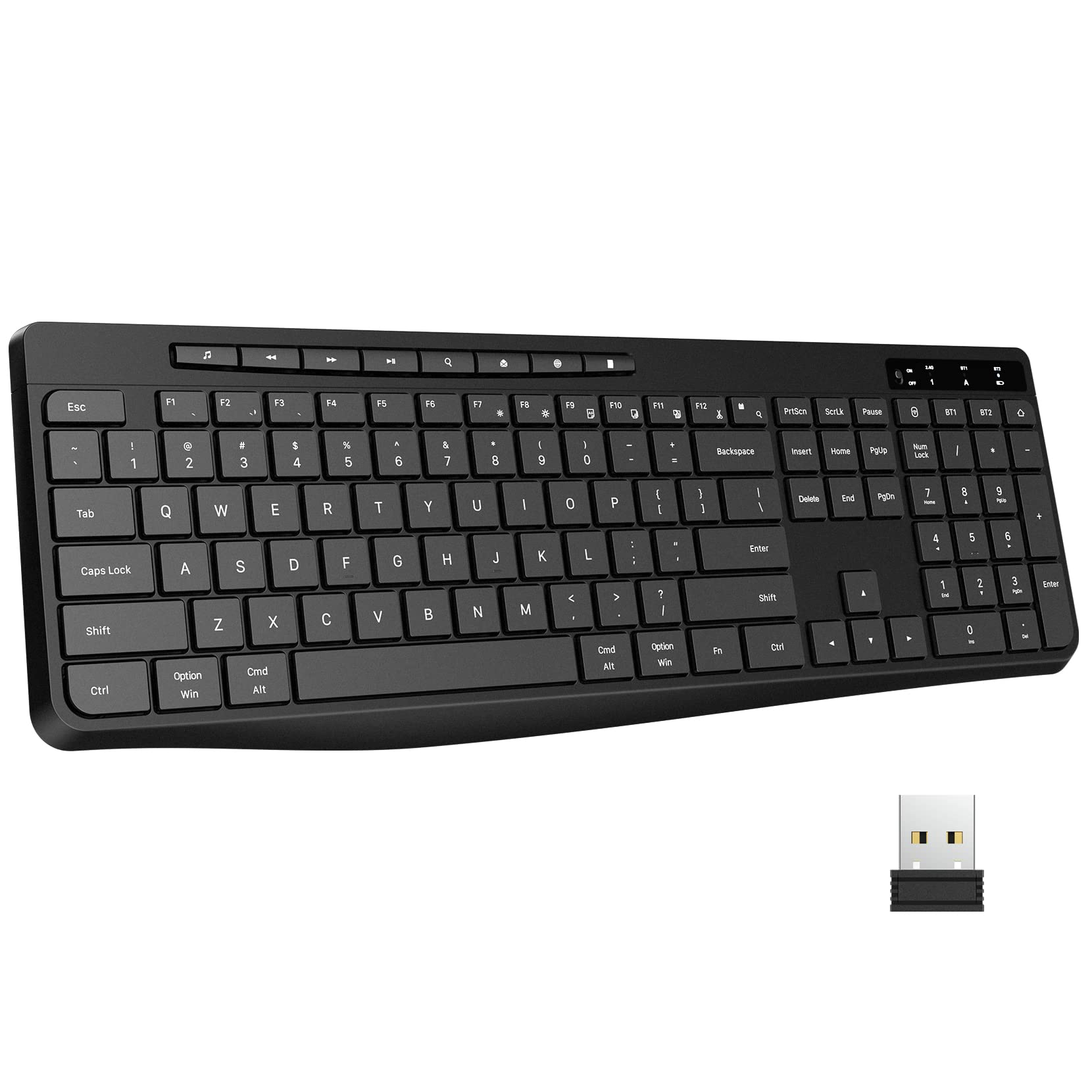 Mua COLIKES Wireless Multi-Device Keyboard, 2.4G & Dual Bluetooth, Full ...