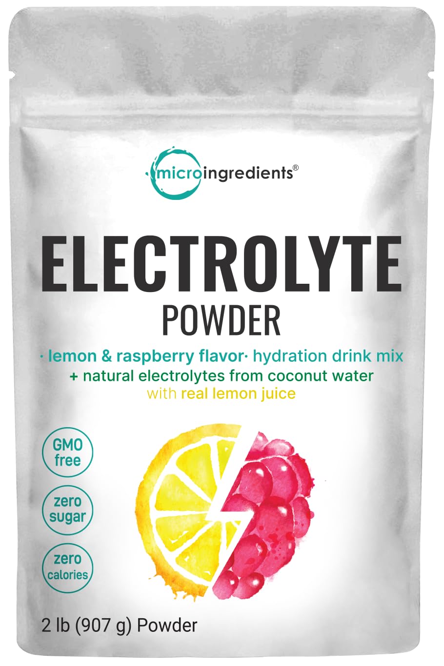 Micro Ingredients Hydration Electrolyte Powder, 2lbs (139 Servings ...